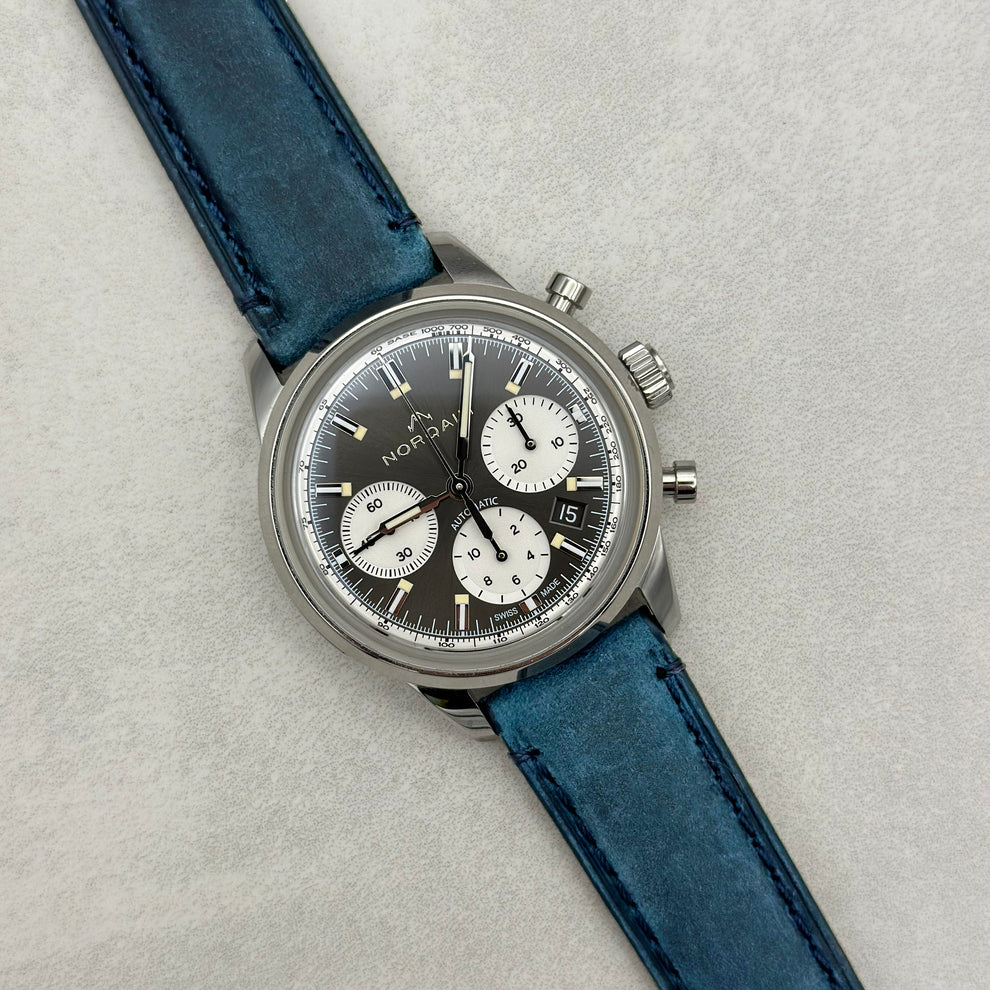 The Austin: Air Force Blue Full Grain Leather Watch Strap – Watch and ...