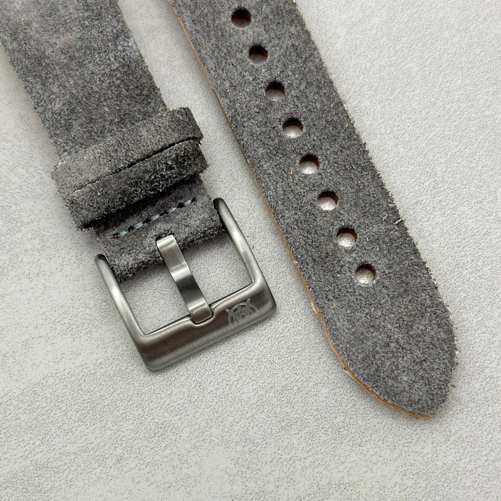 The Capri: Light Grey Suede Watch Strap - Watch And Strap – watchandstrapco