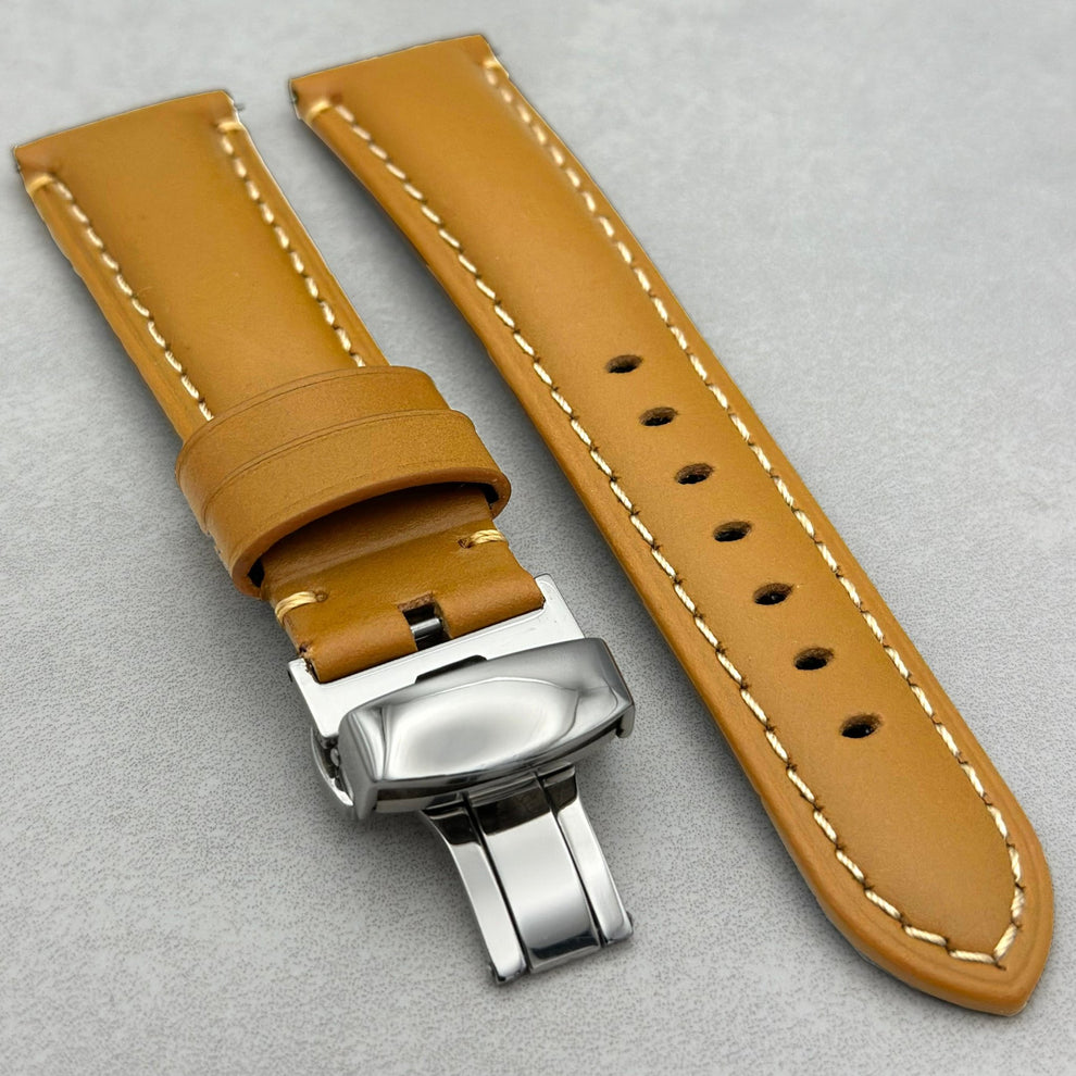 The Oslo: Desert Tan Full Grain Leather Watch Strap – Watch and Strap Co