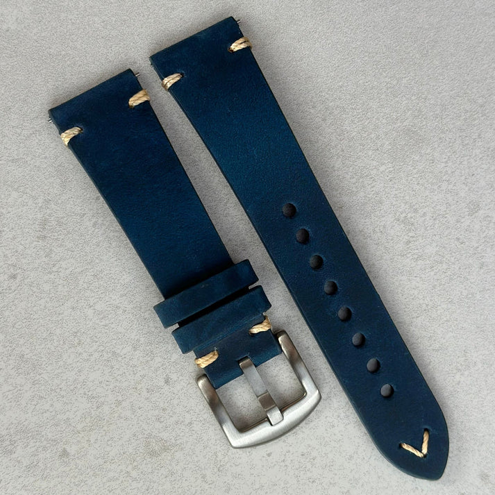 Midnight Blue Vintage Full Grain Leather Watch Strap – Watch and Strap Co