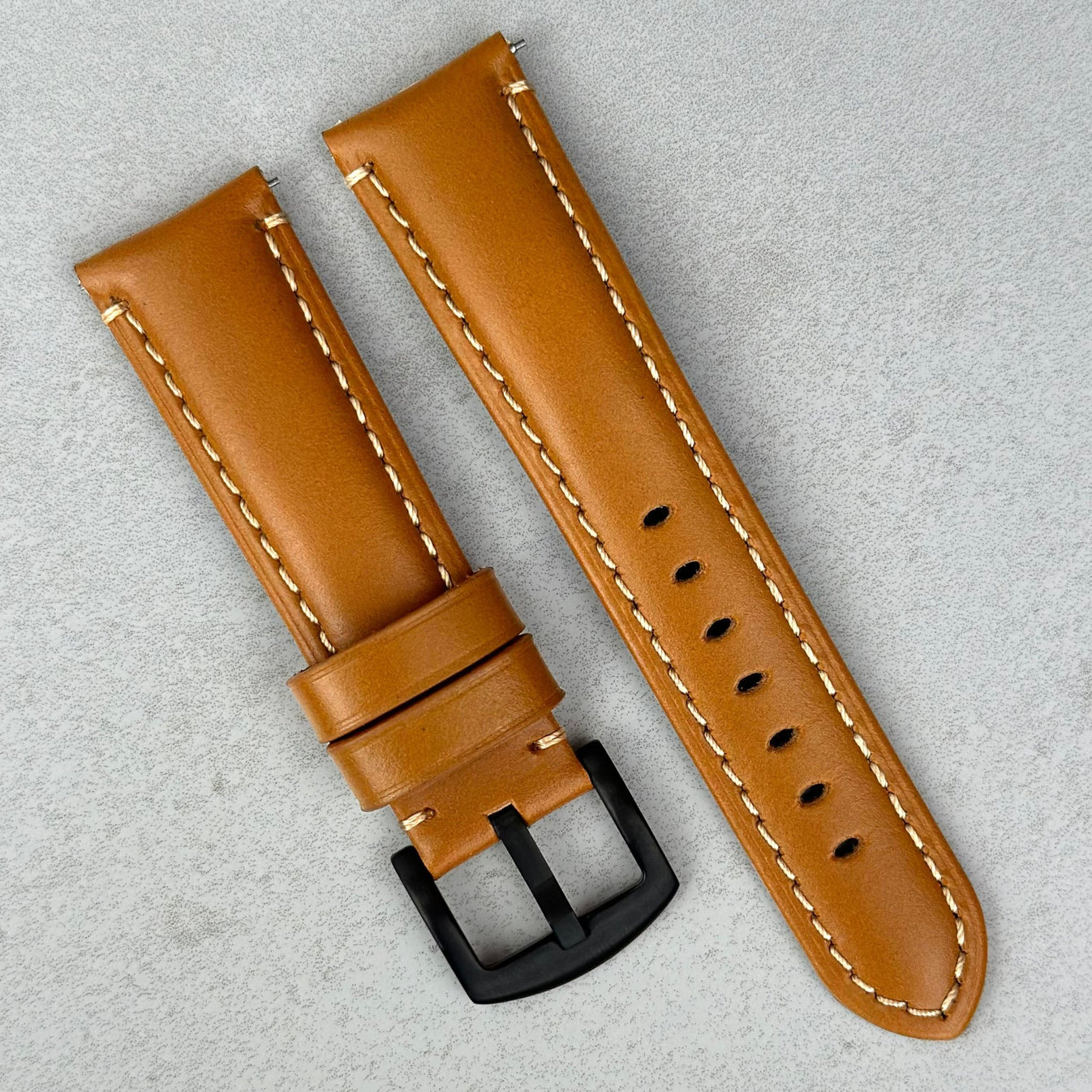 The Oslo: Desert Tan Full Grain Leather Watch Strap – Watch and Strap Co